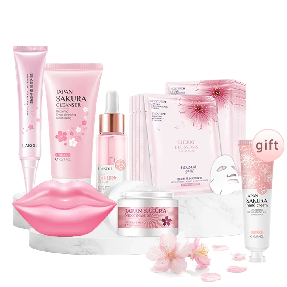 Produtos de cuidados com a pele kit sakura clareamento creme nutrir pele rosto soro fade ...