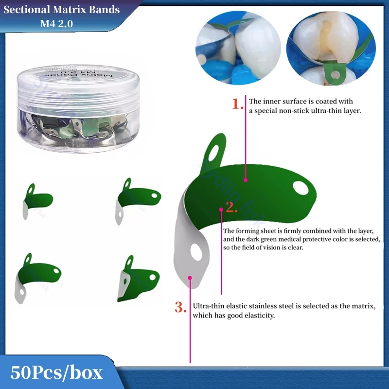 50Pcs-Dental-Matrix-Bands-Sectional-Contoured-Metal-Matrices-Matrix ...