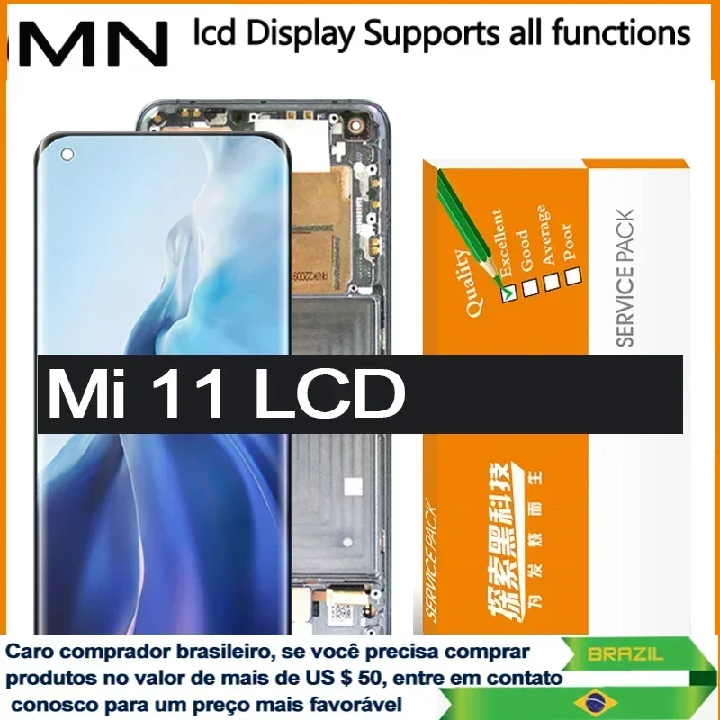 Supports all functions LCD Original for Xiaomi Mi 11, Touch Screen ...