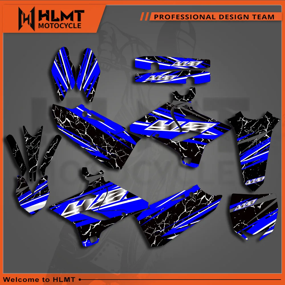 Motocross Graphics Personalised Decal Stickers Kit For YAMAHA YZ125 ...