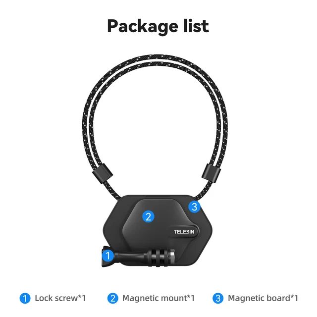 TELESIN Magnetic Action Camera Quick Release Bracket Gopro Accessories ...