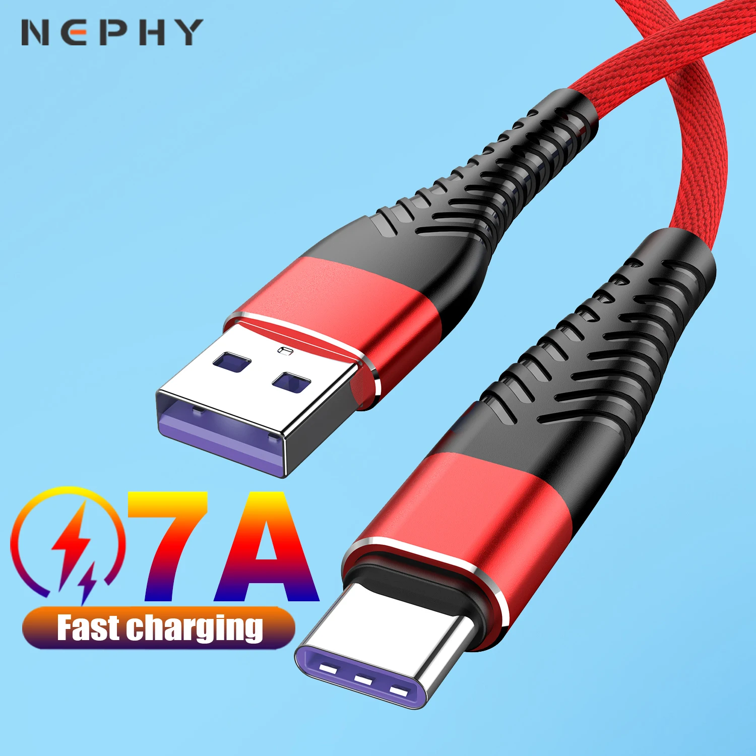 7A 100W USB Type C Super Fast Charge Cable For Huawei P30 Pro Honor 9 ...