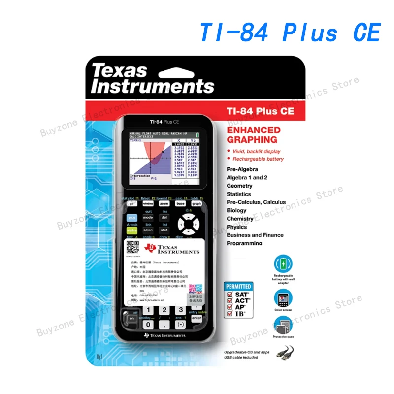 TI-84 plus CE color screen graphic programming calculator 84ce SAT/AP ...