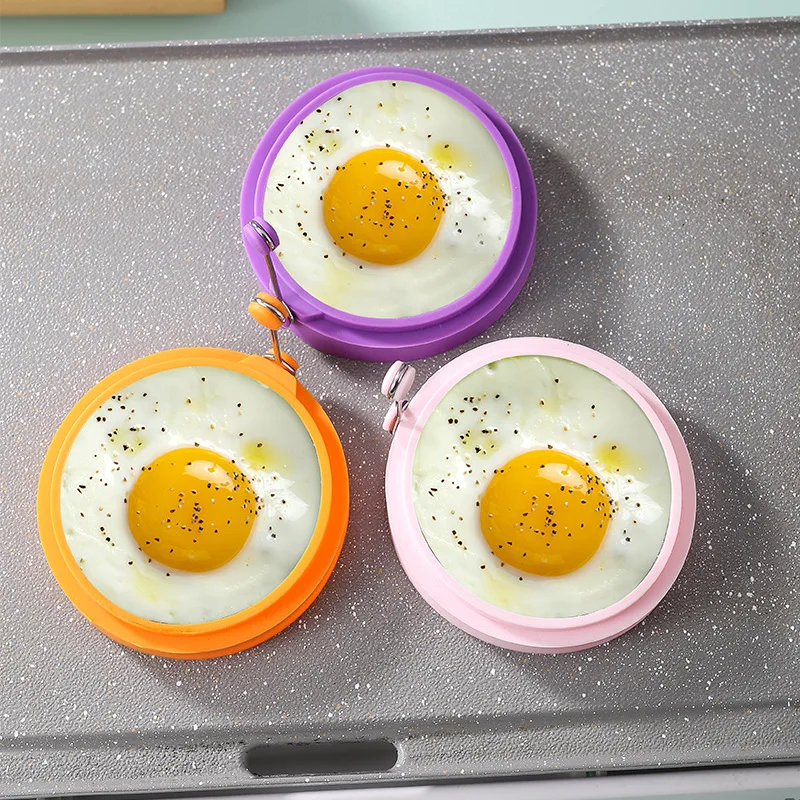 2/1 PCS Silicone Fried Egg Pancake Ring Omelette Fried Egg Round Shaper ...