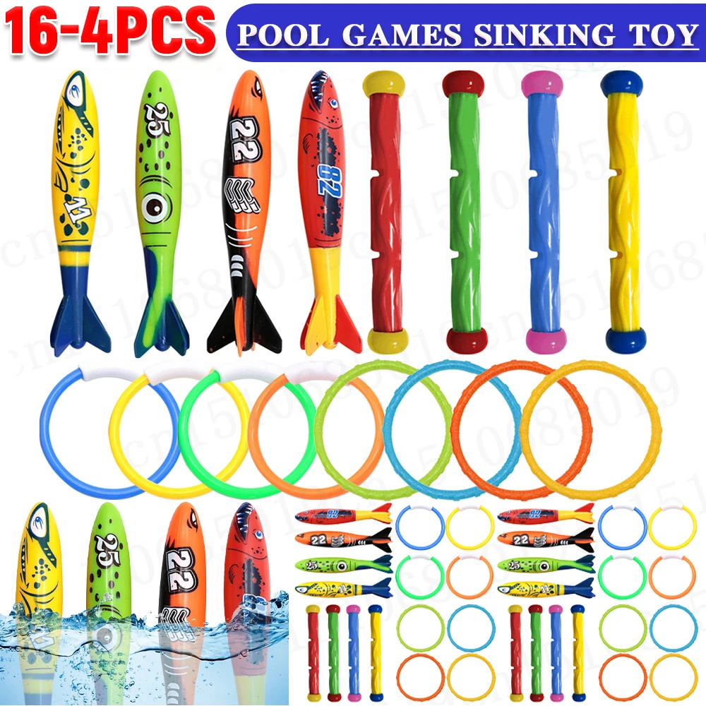 16-4Pcs-Pool-Games-Sinking-Toy-Cartoon-Pool-Sinking-Toys-Creative-Swim ...