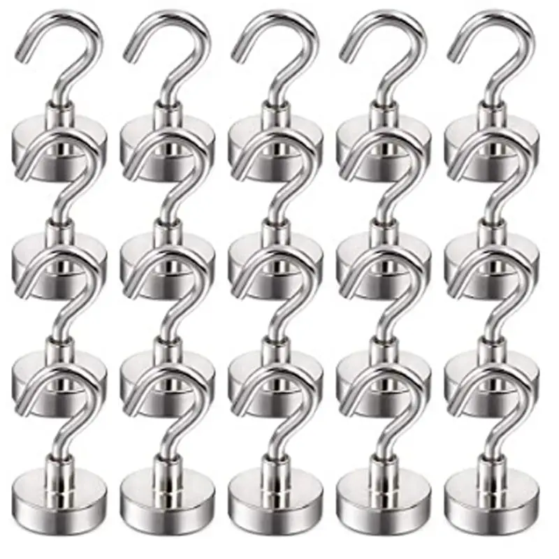 10/20PCS 20mm Pulling Force Magnetic Hooks, Facilitate Hook for Home ...