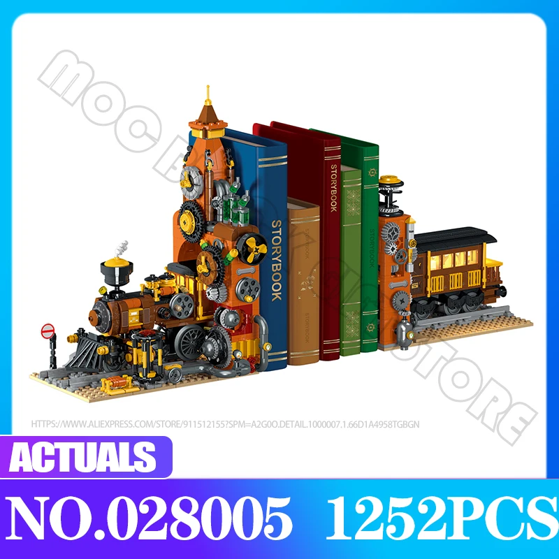 MORKMOEDL-Steampunk-Train-Bookend-Model-With-Light-028005-Educational ...