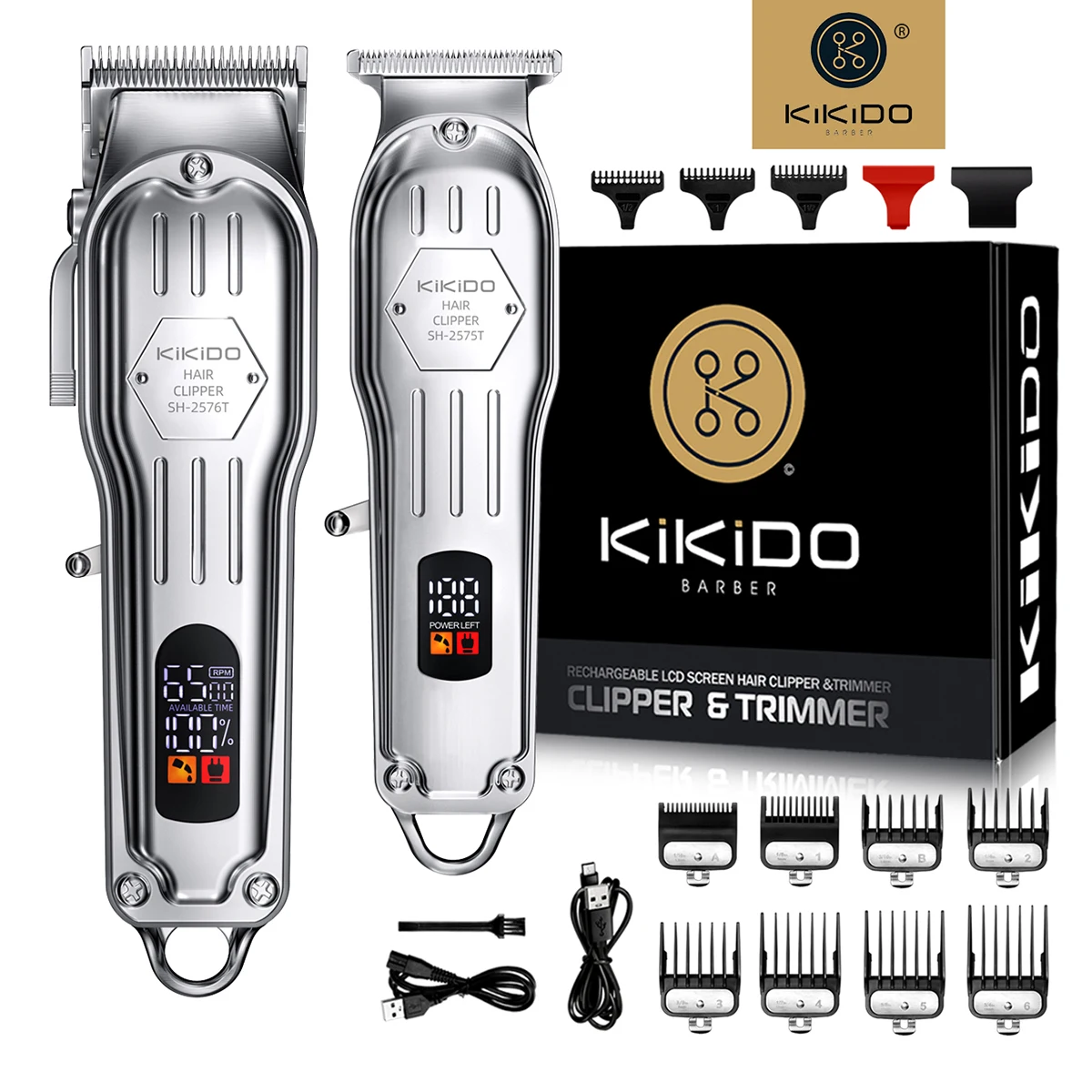 KIKIDO-2in1-Adjustable-Cordless-Hair-Cutting-Machine-Full-Metal-Combo ...