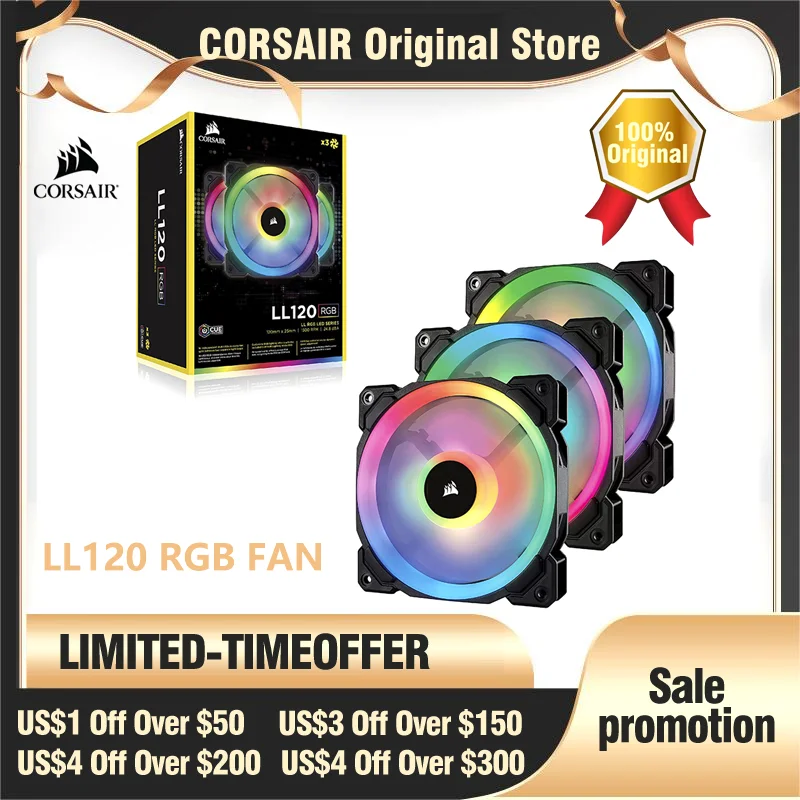 Corsair-LL-Series-LL120-140-RGB-120mm-140mm-RGB-LED-Fan-Single-Dual ...