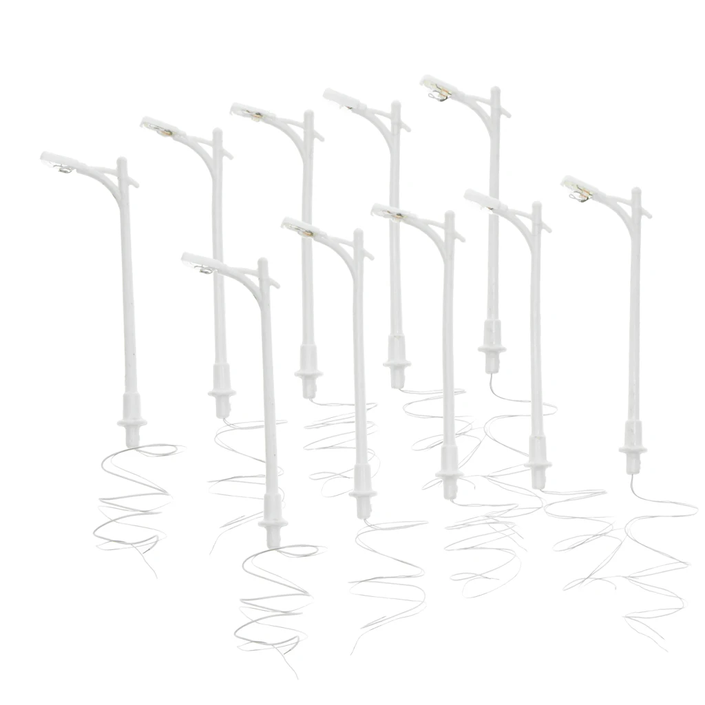 10x-1-150-1-200-1-100-Model-Train-Railway-LED-Lamppost-Street-Lights ...