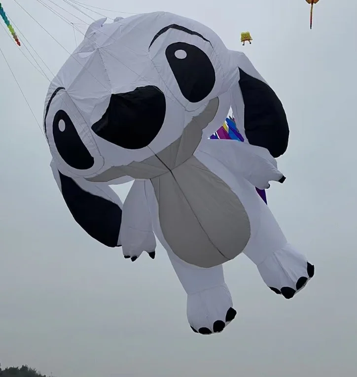 3.5 Cartoon Soft kite multi-color fabric splicing skate pendant kite ...