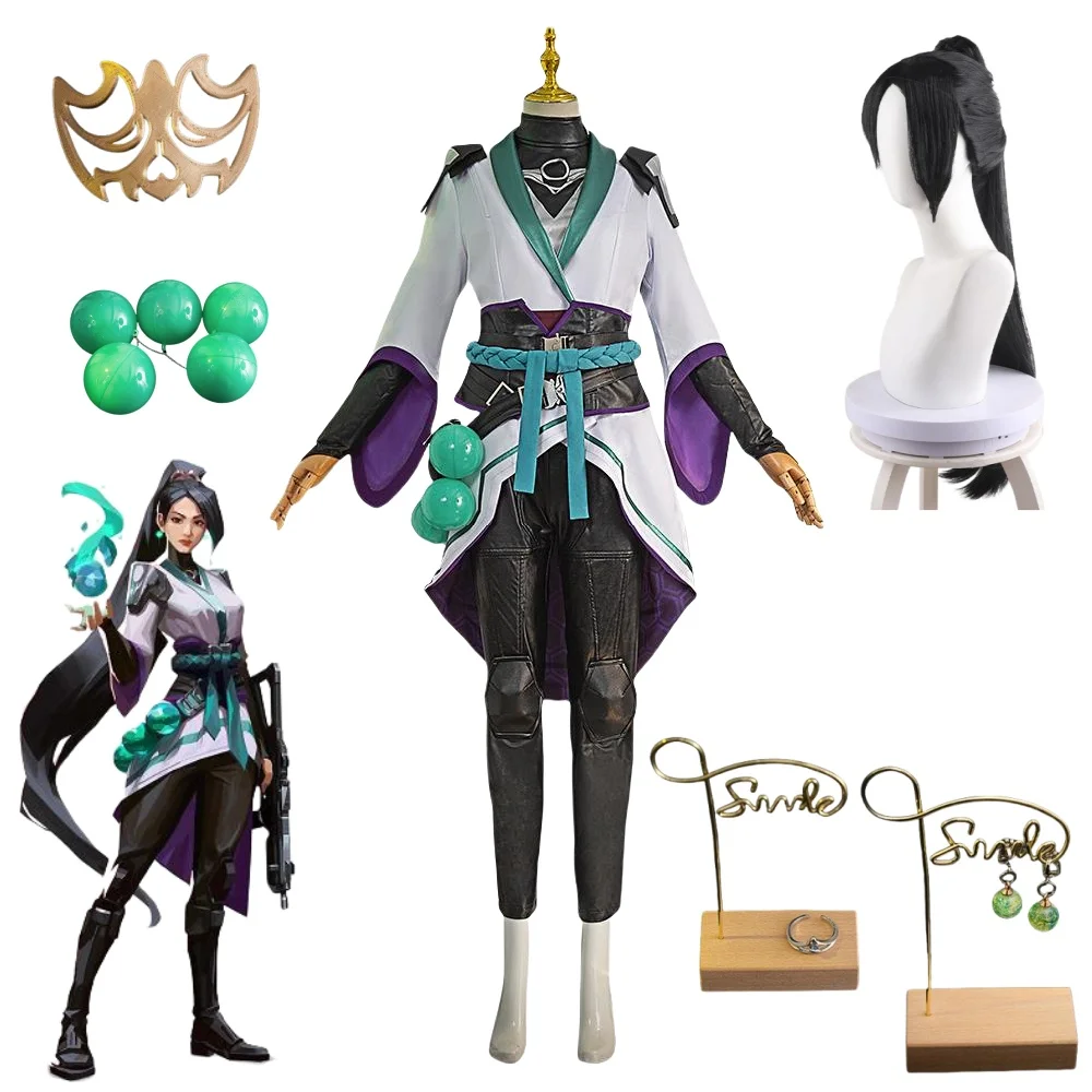 Juego-Valorant-Sage-Cosplay-disfraz-peluca-carnaval-traje-mujeres ...
