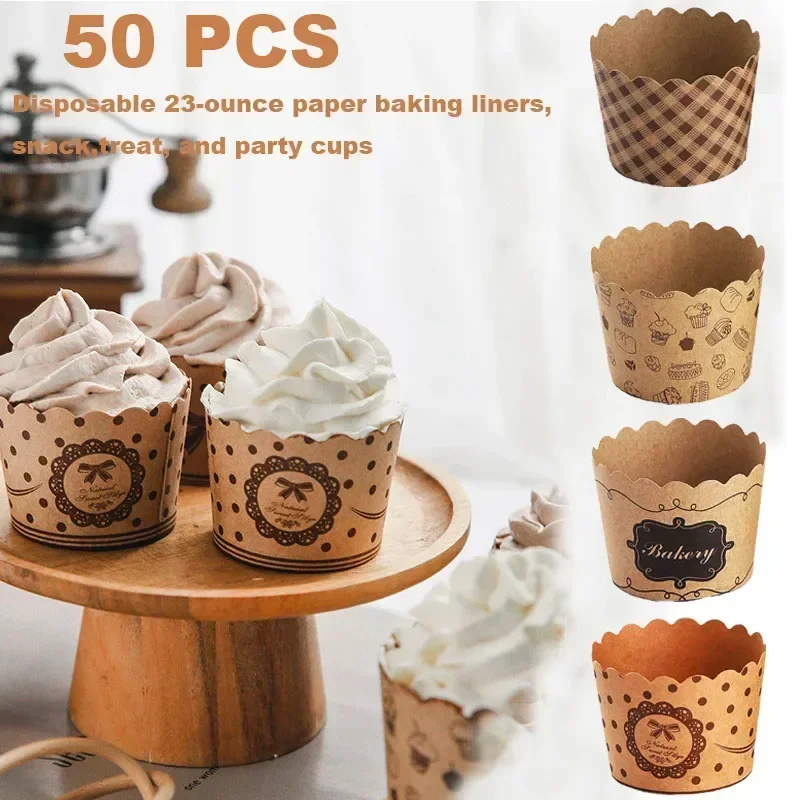 50Pcs-Cupcake-Paper-Cups-Wrapper-Baking-Cup-Set-Bakery-Party-Supplies ...