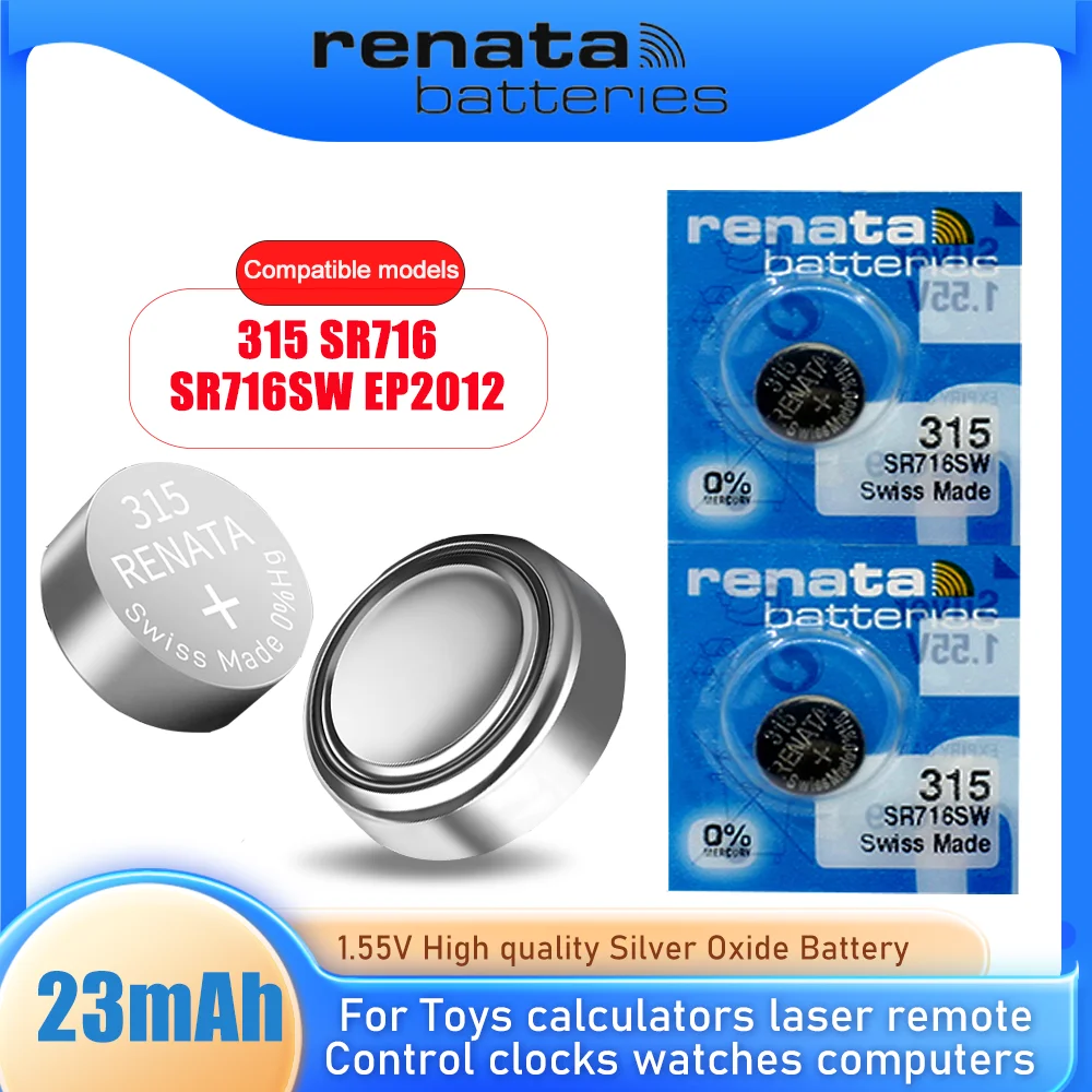 1-5PCS-Renata-315-Silver-Oxide-Battery-SR716SW-SR716-EP2012-D315-V315-1 ...