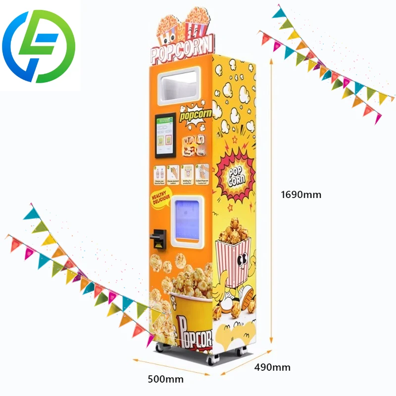 Customized 24/7 Operation Popcorn Vending Machine - 1800W, Built-In ...