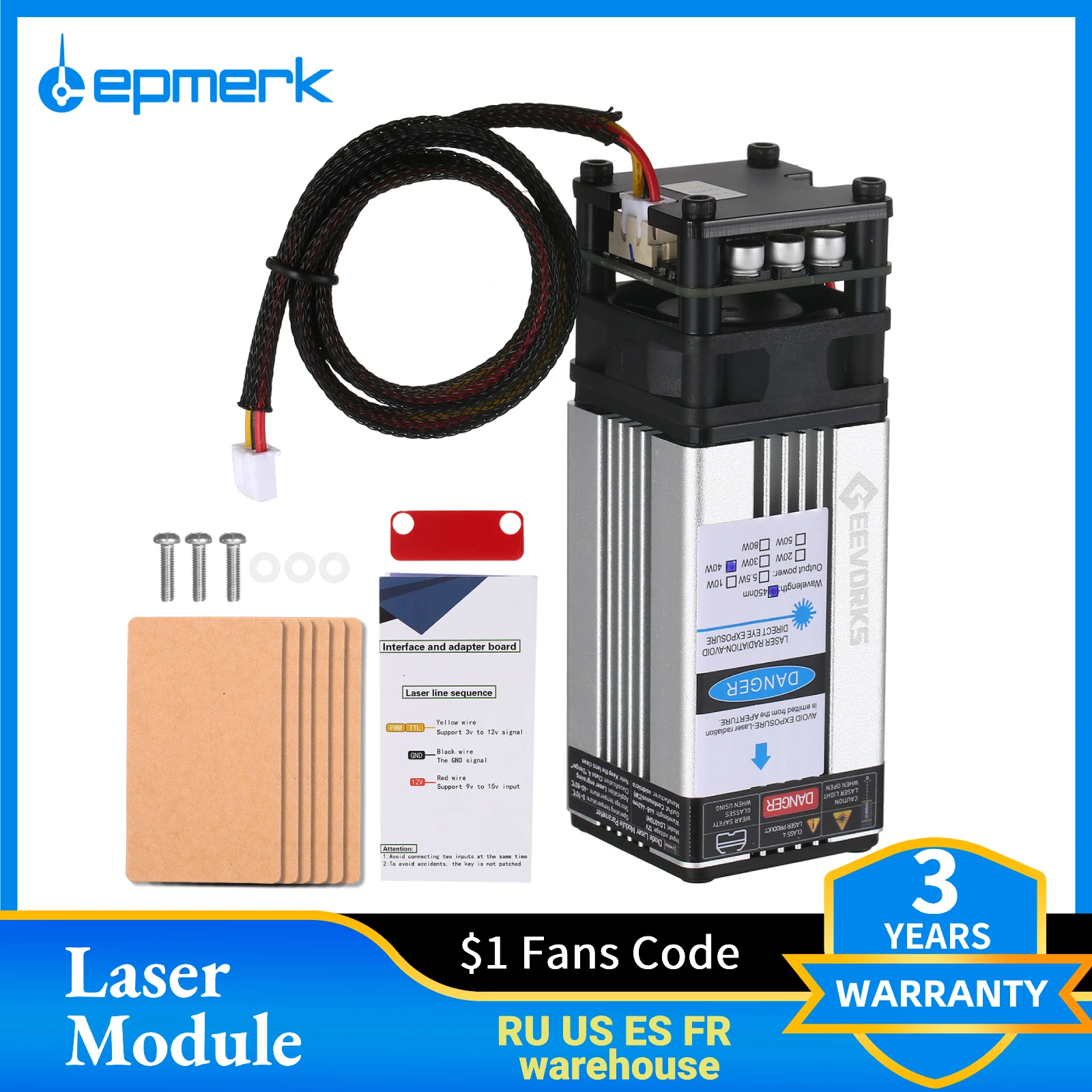 80W-Laser-Module-with-Air-Assist-40W-450nm-TTL-Laser-Head-for-CNC-Laser ...