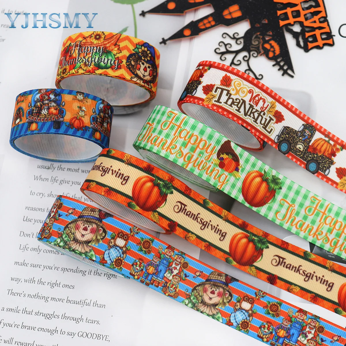 Thanksgiving-Day-Grosgrain-Ribbon-Pumpkin-Wrapping-Ribbon-Craft-Ribbons ...