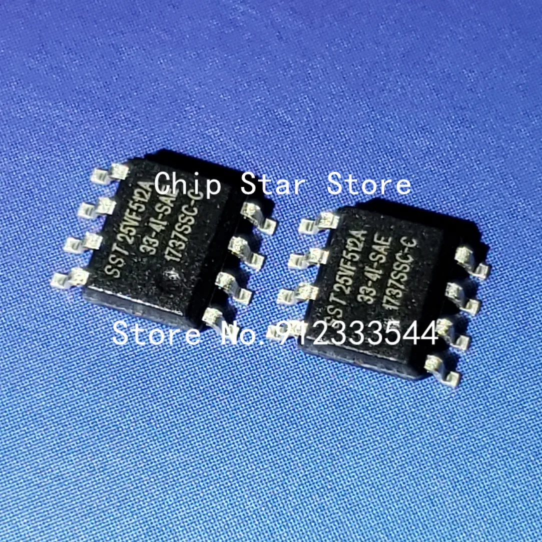 5 100pcs SST25VF 512A 33 4I SAE SST25VF SOIC8 Flash Memory Serial NOR ...