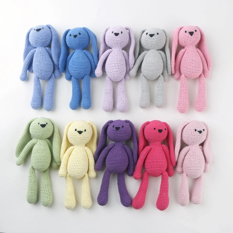 Handmade-Crochet-Long-Ear-Rabbit-Doll-Stuffed-Animal-Doll-kawaii ...