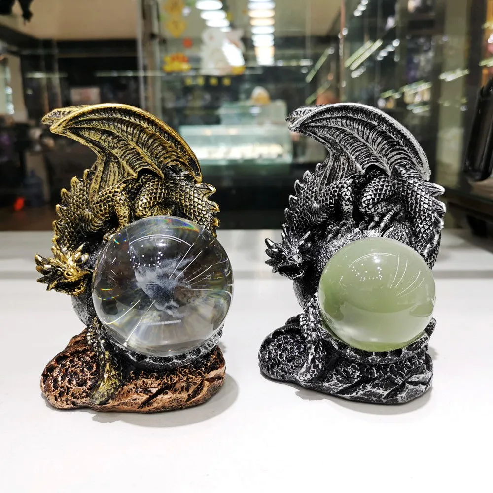 Feilong-European-Holy-Dragon-Fighting-Dragon-Ornamentos-Base-de-Resina ...