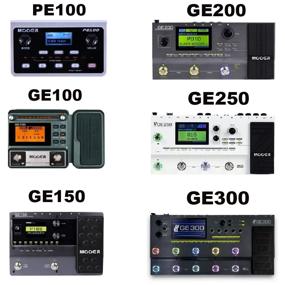 MOOER PE100 Portable Multi-effects Processor Guitar Effect Pedal 39 ...