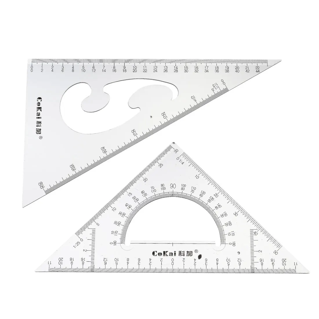 Triangle-Ruler-Square-Set-with-Built-in-Protractor-22cm-30-60-and-45-90 ...