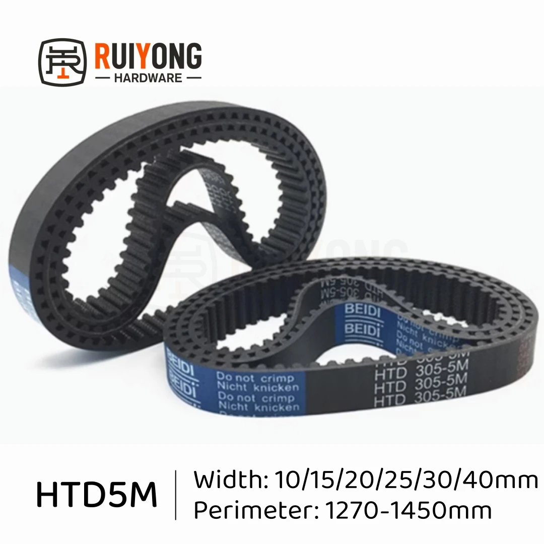 HTD-5M-Rubber-Timing-belt-Width-10-15-20-25-30-40mm-Perimeter-1270-1280 ...