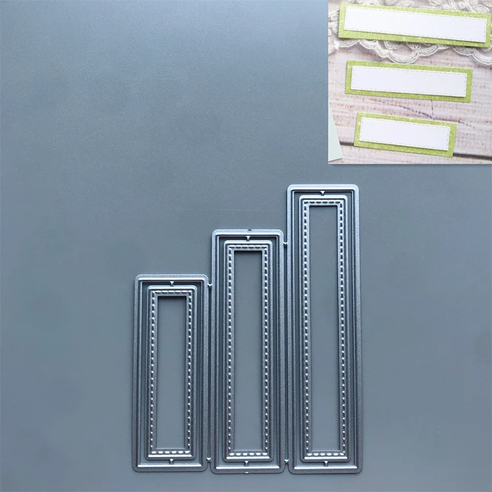 2022 Rectangular Label Metal Cutting Dies DIY Scrapbooking Embossing ...
