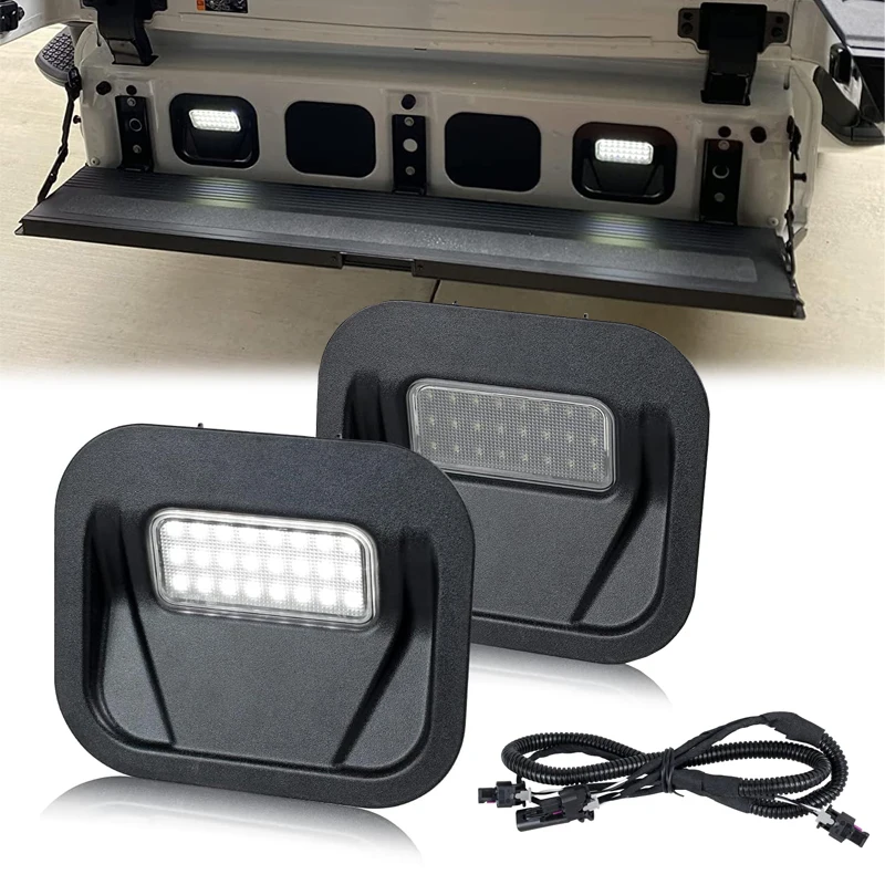 2PCS White LED Truck Bed Multipro Tailgate Rear Step Light For 2019 ...