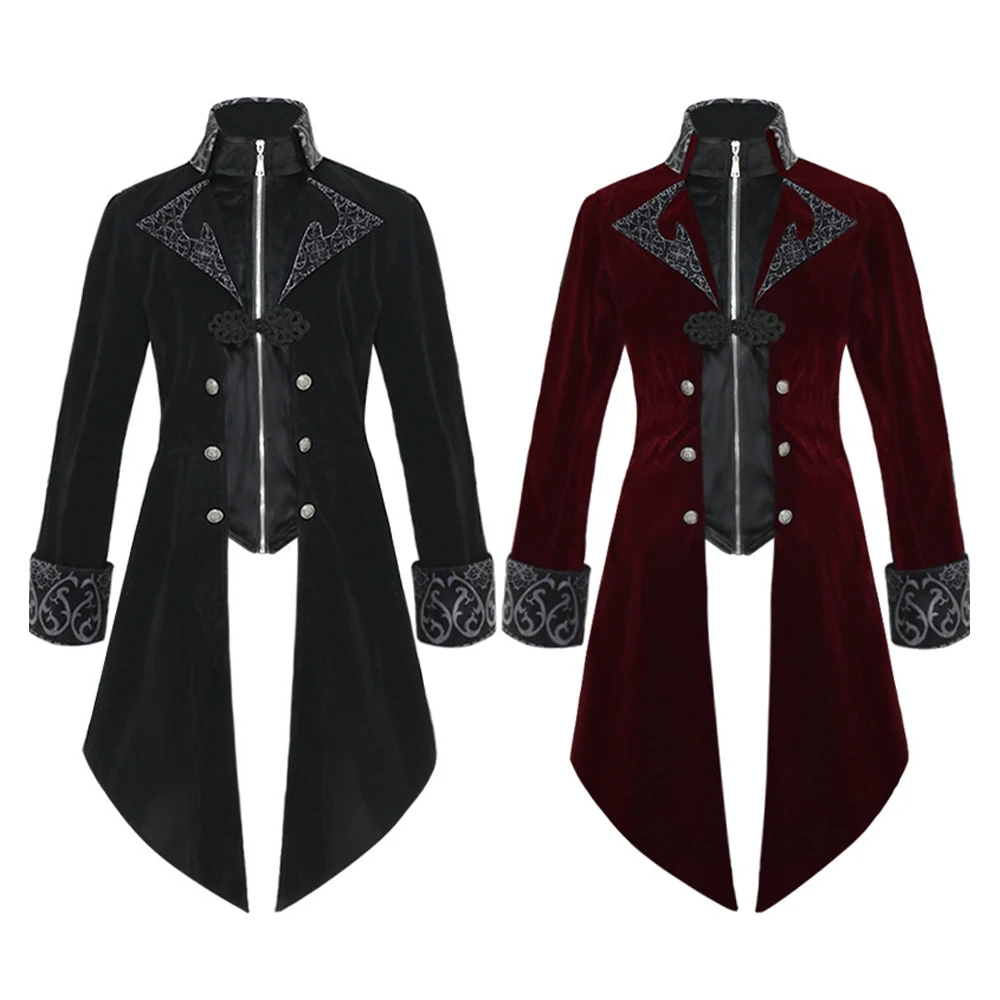 Men Medieval Victorian Costume Tuxedo Gentlema Tailcoat Gothic ...