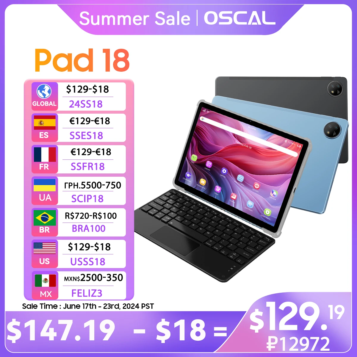 Oscal-Pad-18-Tablet-Estreia-Mundial-24GB-12-GB-256GB-11-FHD-Display ...