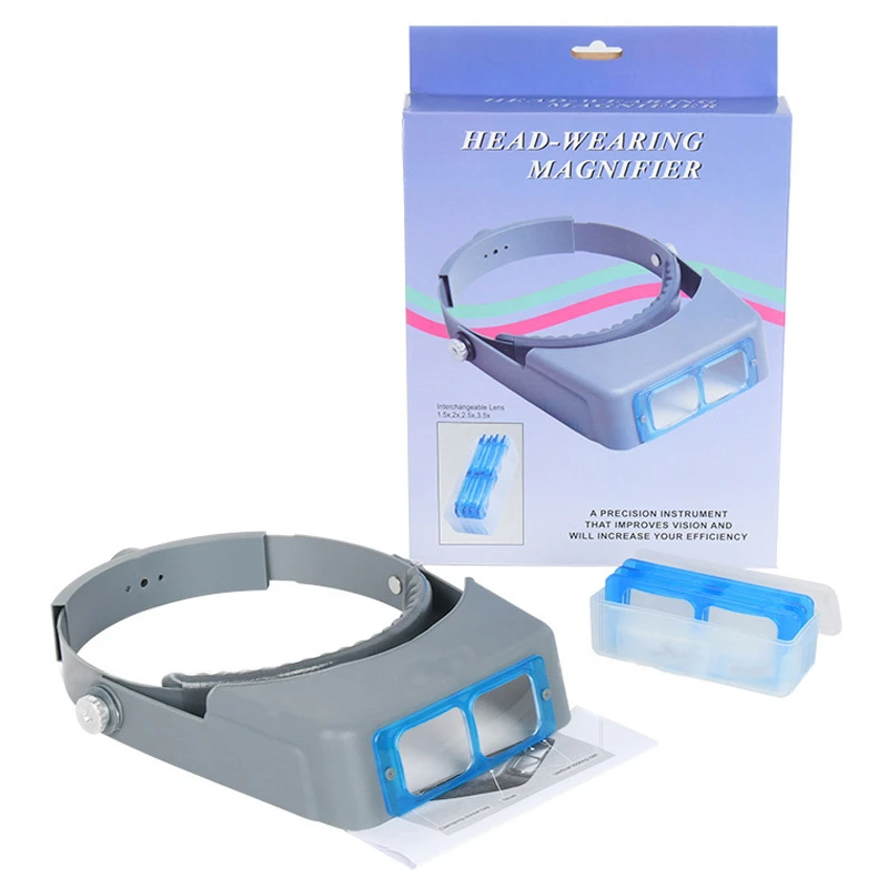 Professional Head Wearing Magnifier Optivisor Eye Loupe 4 Lens ...