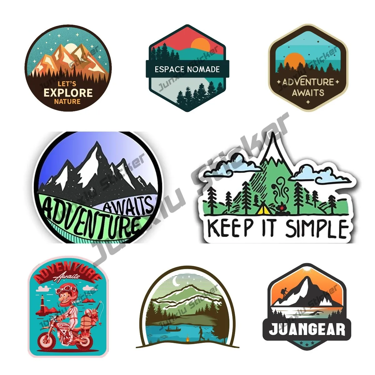 Creative-Sticker-Adventure-Awaits-Sunset-Camping-Travel-Car-Accessories ...