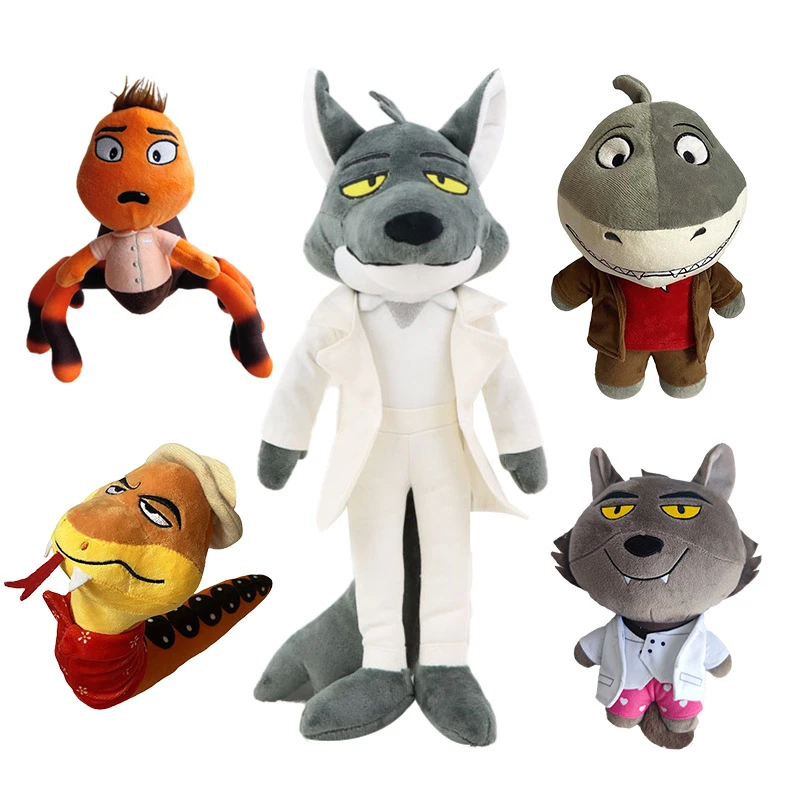 25cm Cartoon Animal New The Bad Guys Plush Doll Toys Stuffed Plush Toys ...