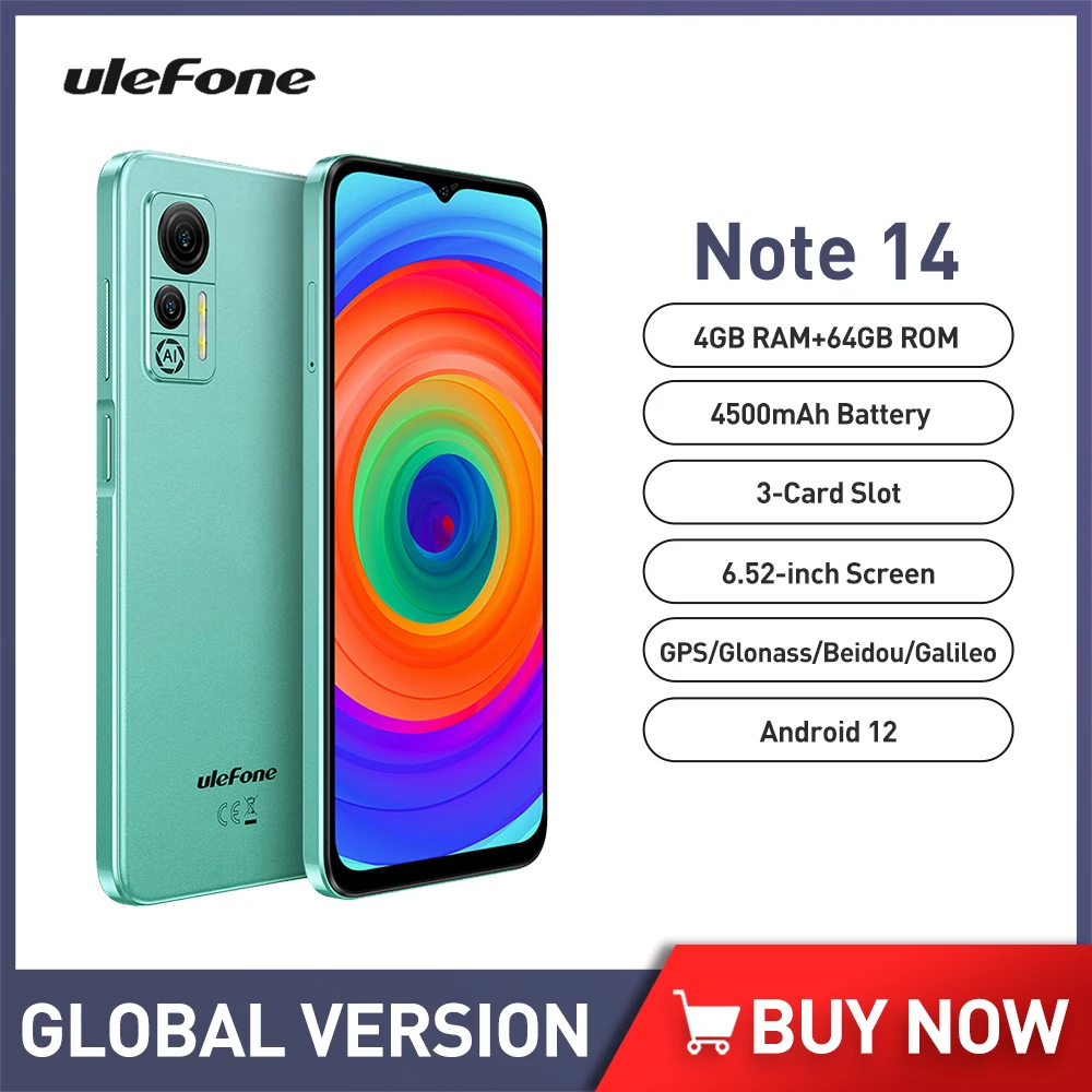 Ulefone-Note-14-Smartphone-Android-12-6-52-inch-64GB-ROM-13MP-4G ...