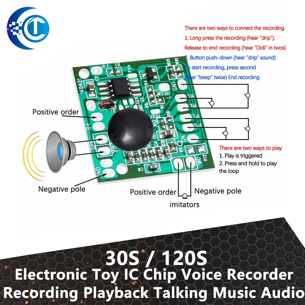 M-dulo-de-som-para-brinquedos-eletr-nicos-Chip-IC-Gravador-de-voz-Grava ...