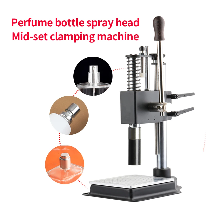 Perfume Bottle Capping Machine Tabletop Manual Pneumatic For Collar ...