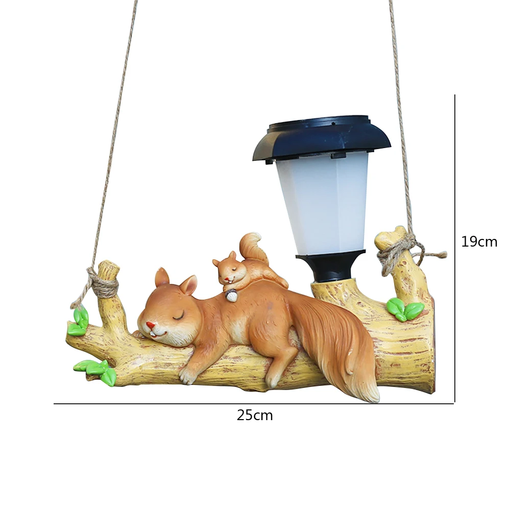Solar-Lamp-Cartoon-Animal-Statue-Squirrel-Sloth-LED-Garden-Lights ...