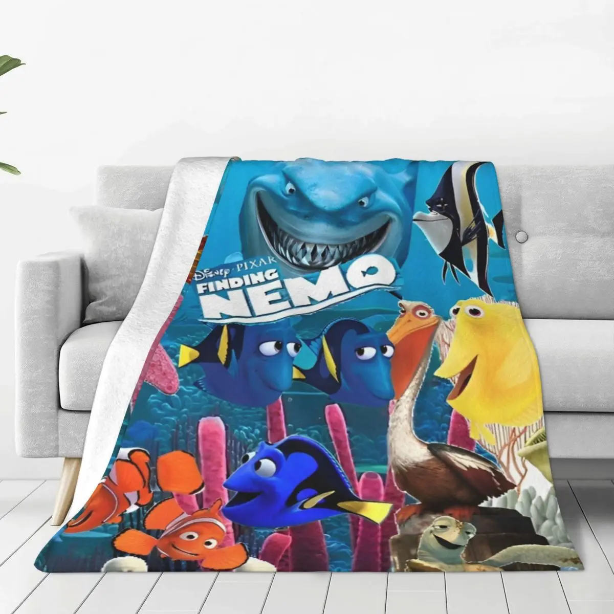 Soft-Warm-BlanketBoy-Girl-Camping-Finding-Nemo-Cartoon-Sea-World-Throw ...
