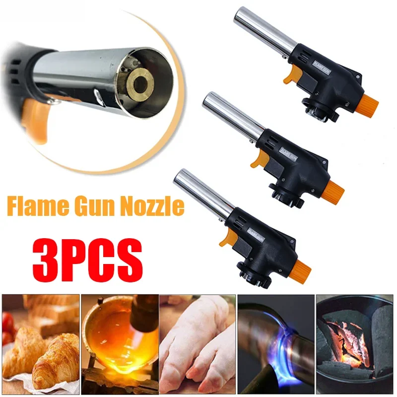 1-2-3-PCS-BBQ-Cooking-Welding-Gas-Torch-Flame-Gun-Nozzle-Outdoor ...