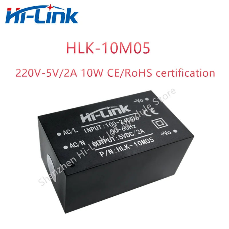 Hilink AC DC 220V to 5V 10W 10pcs/Lot Power Supply Module HLK-10M05 ...
