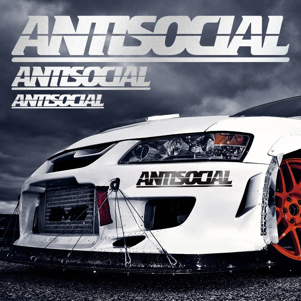 Antisocial-Letter-Reflective-Car-Stickers-for-Rear-Window-Auto-Front ...