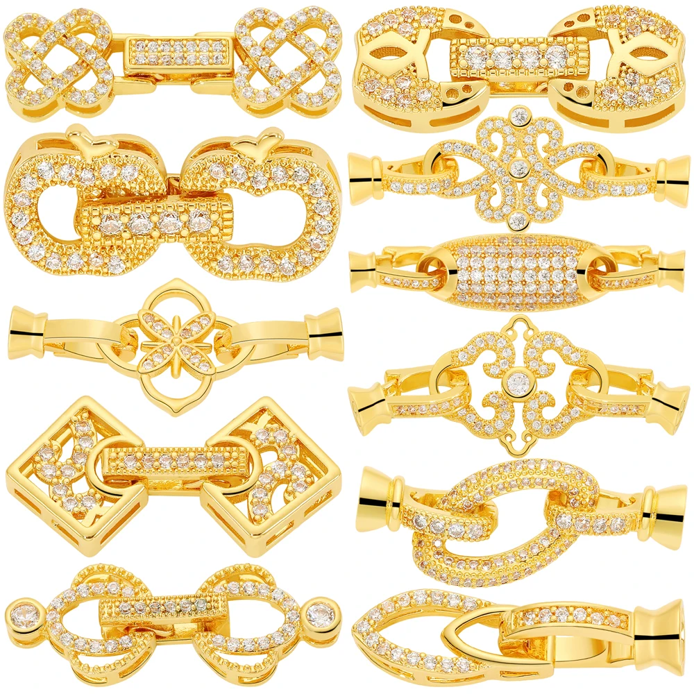 Juya DIY 18K Gold Plated Creative Closure Fasteners Lock Clasps ...