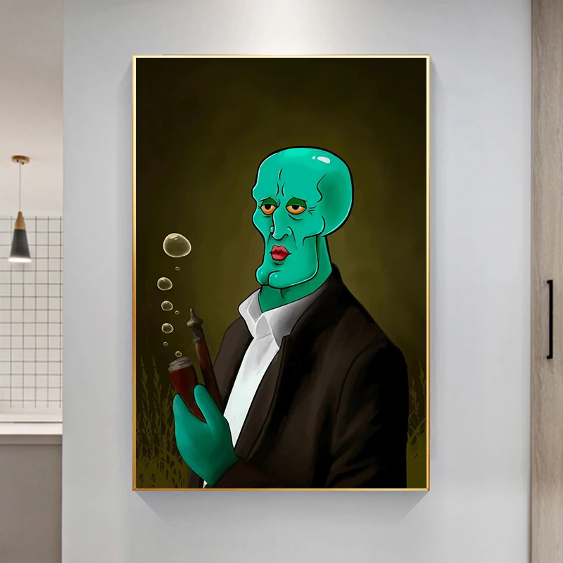 Abstraction Funny Memes Handsome Man Poster Canvas Painting Posters and ...