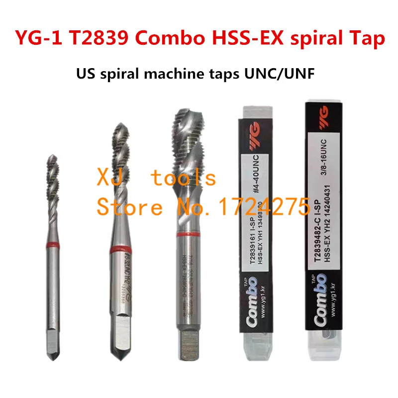 YG-1 T2839 Combo HSS-EX spiral Tap 4-40 12-24 1/4-20UNC 5/16-18 3/8-16 ...