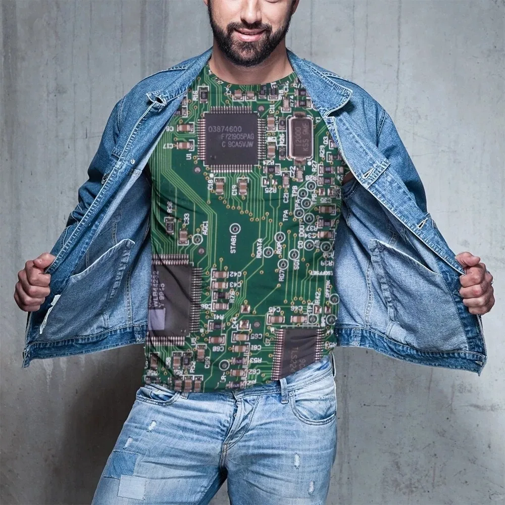 New-Summer-Fashion-T-Shirt-3d-Print-Circuit-Board-Graphic-Shirts-For ...