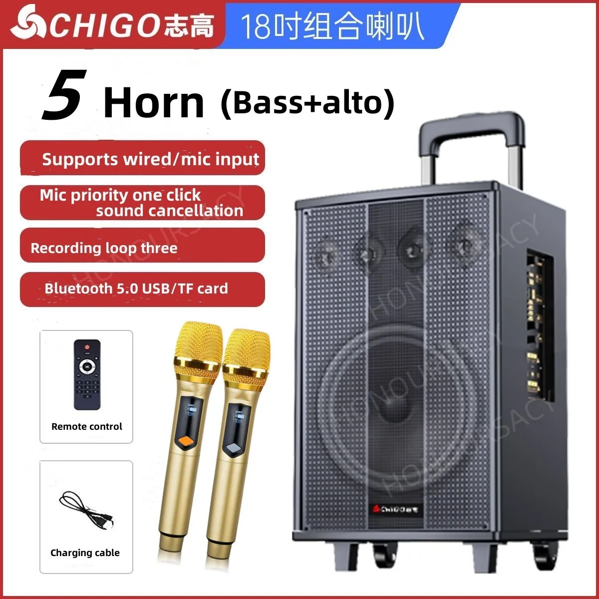 High-power-Karaoke-Bluetooth-Speaker-HIFI-Stereo-Surround-Subwoofer ...