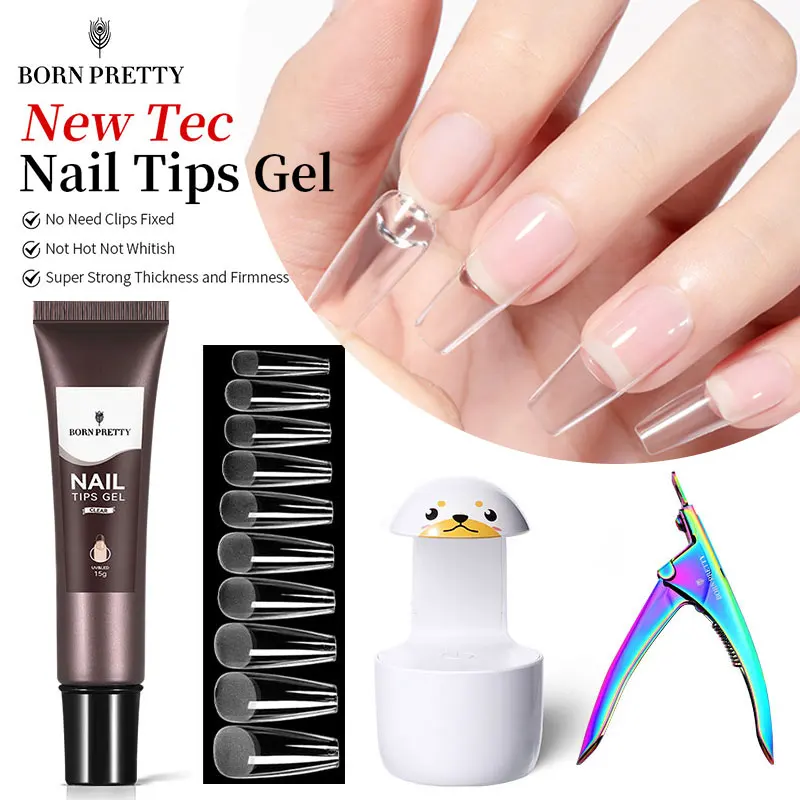 BORN-PRETTY-2-3-4-Pcs-15g-New-Tec-Nail-Tips-Gel-Set-Clear-Nail ...