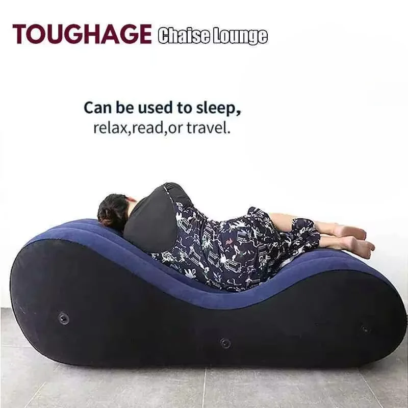 Inflatable-Chaise-Lounge-Folding-Lazy-Floor-Chair-Bouncing-Cushion-S ...