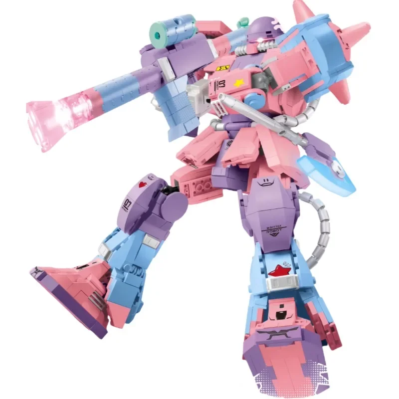 New-Sakura-Pink-Mech-Warrior-Robot-Children-s-Educational-Assembly ...